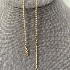 2.0mm 14K Yellow Gold Moon Cut Ball Chain Necklace - Etsy