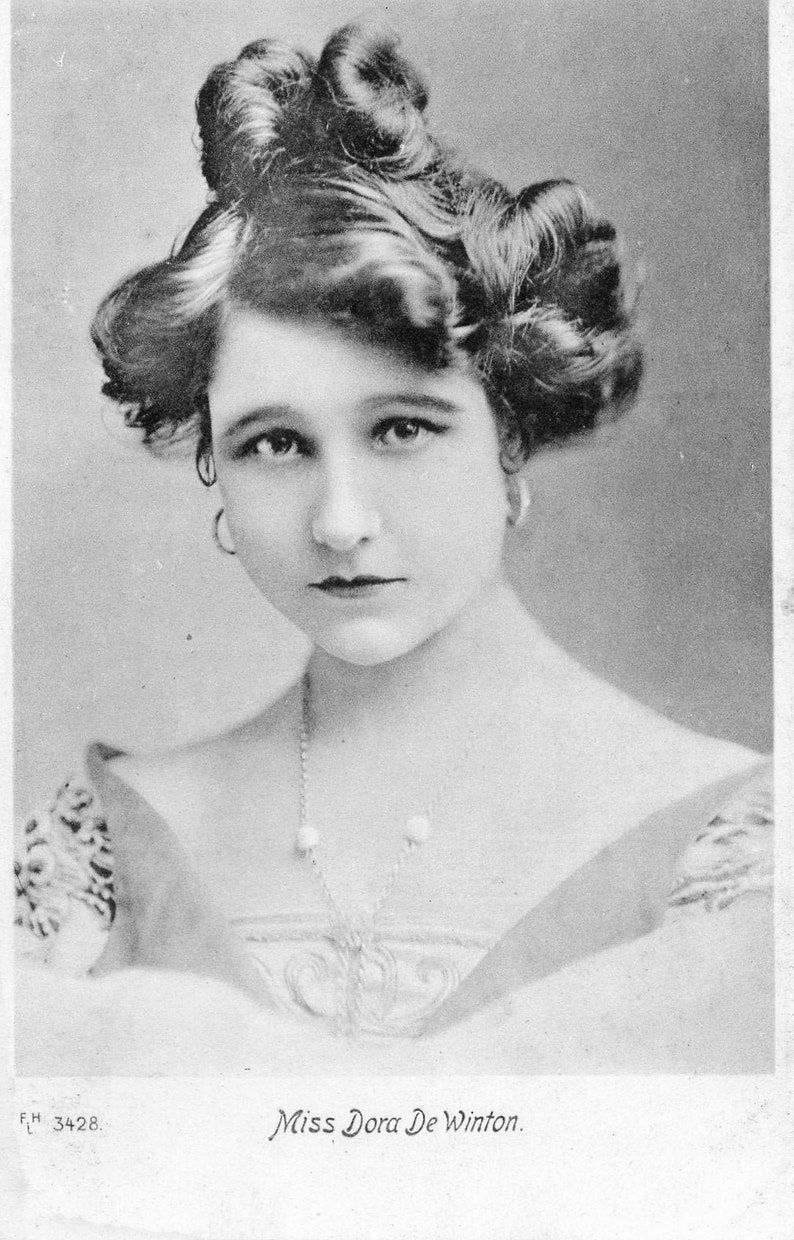 Vintage Post Card Miss Dora De Winton Actress - Etsy