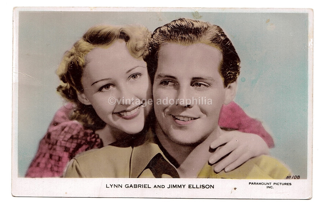 Vintage Post Card Lyn Gabriel and Jimmy Ellison - Etsy Ireland