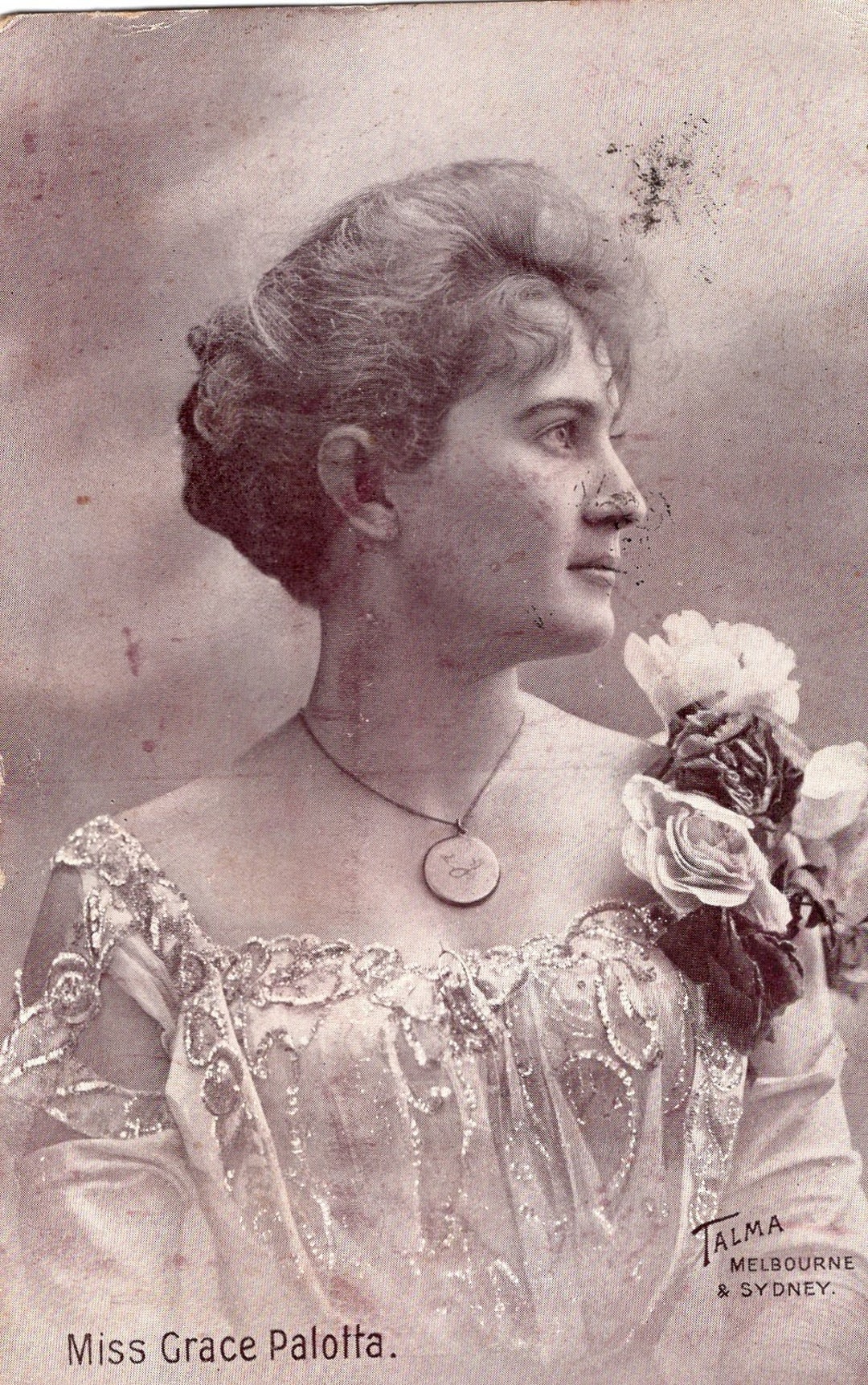 Vintage Post Card Miss Grace Palotta - Actress - Etsy