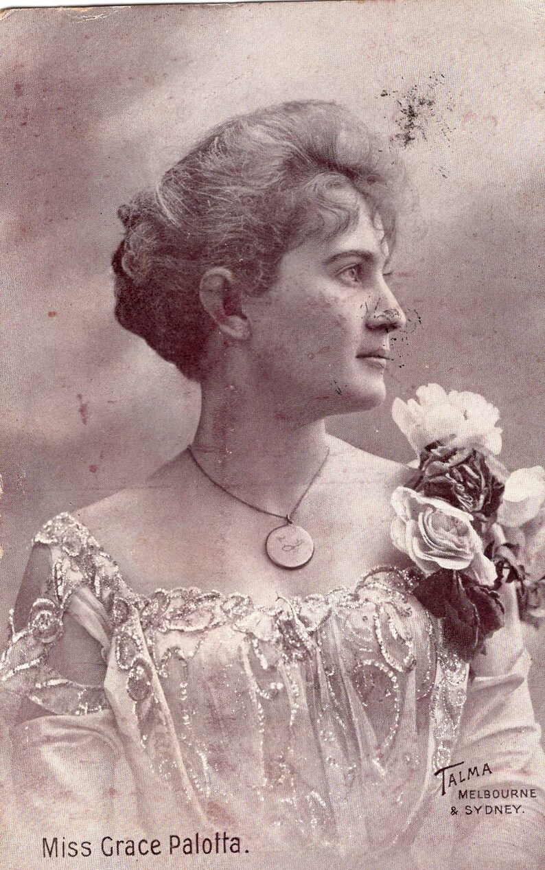 Vintage Post Card Miss Grace Palotta - Actress - Etsy