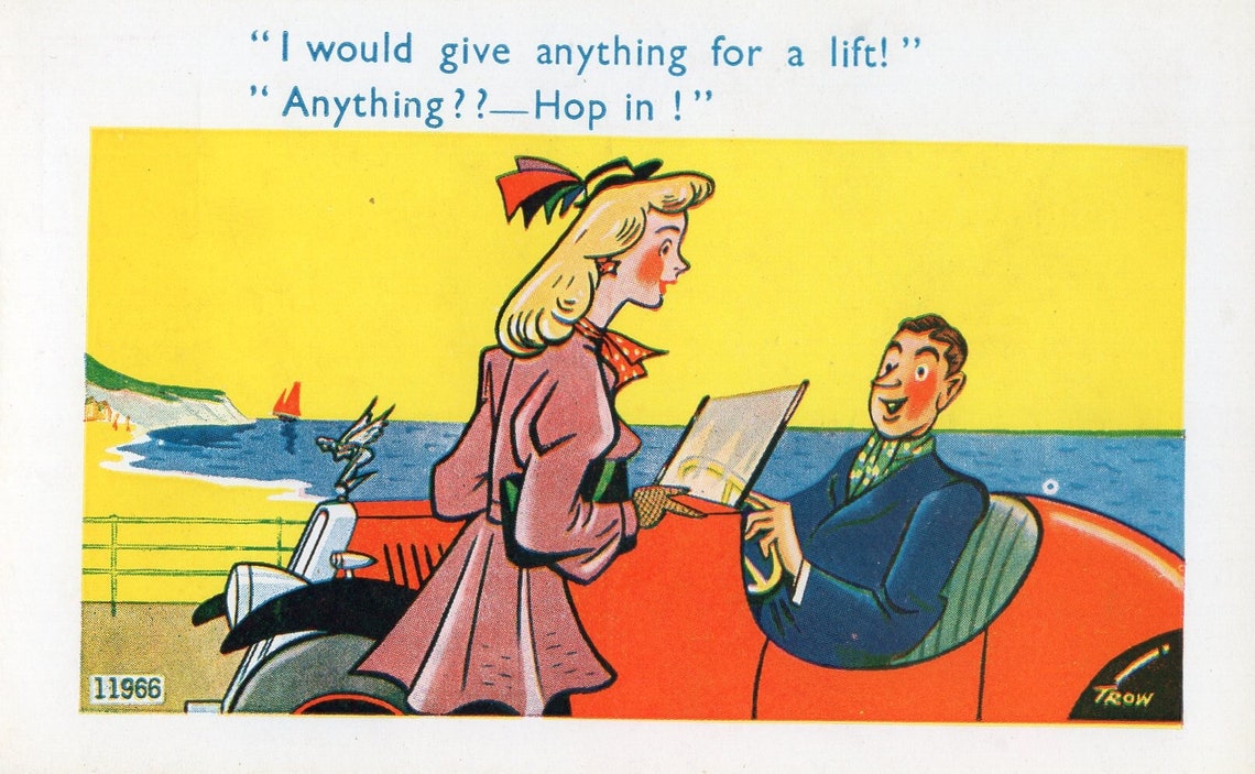Vintage Comic Post Cards Pre 60's Trow - Etsy