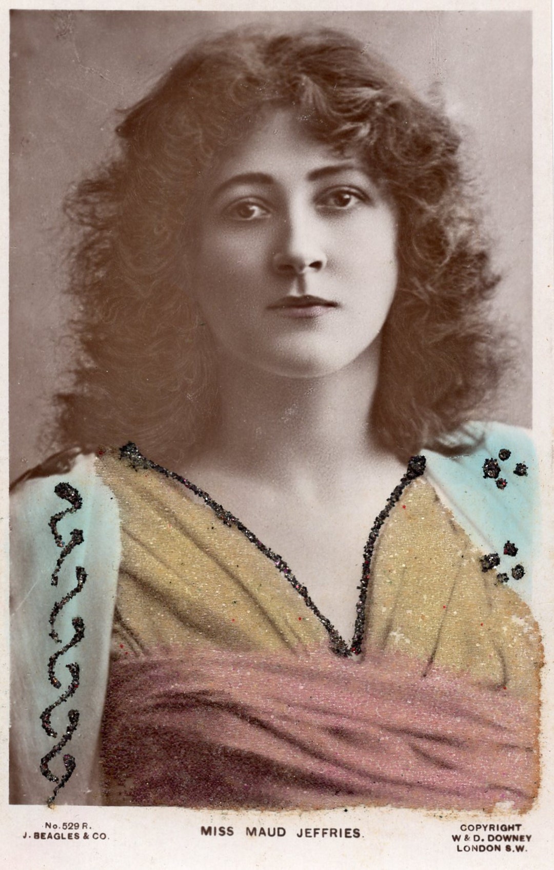 Tarjeta postal vintage Miss Maud Jeffries - Etsy España