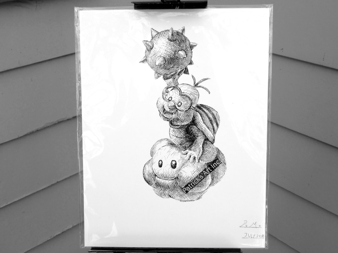 Super Mario Lakitu Ink Art Print - Etsy