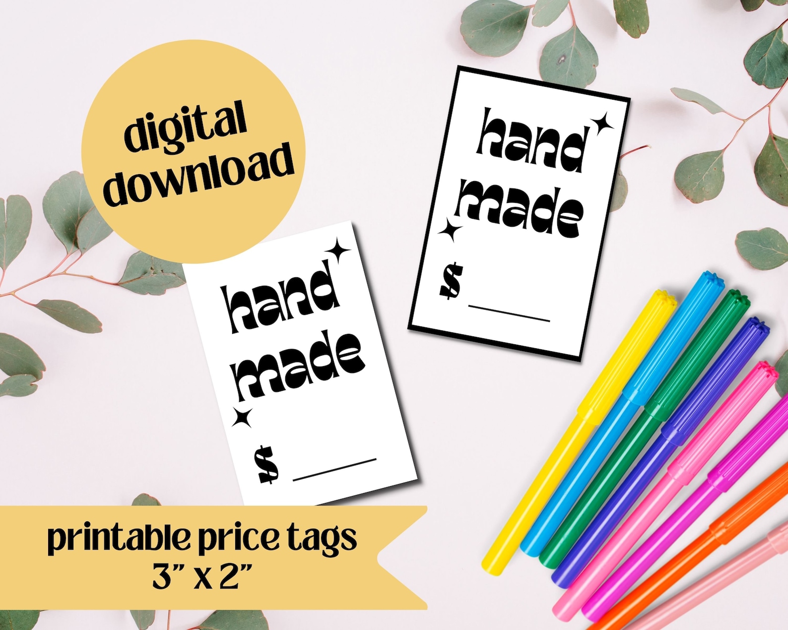 Printable Price Tag, Digital PDF Craft Fair Price Tags, Printable ...
