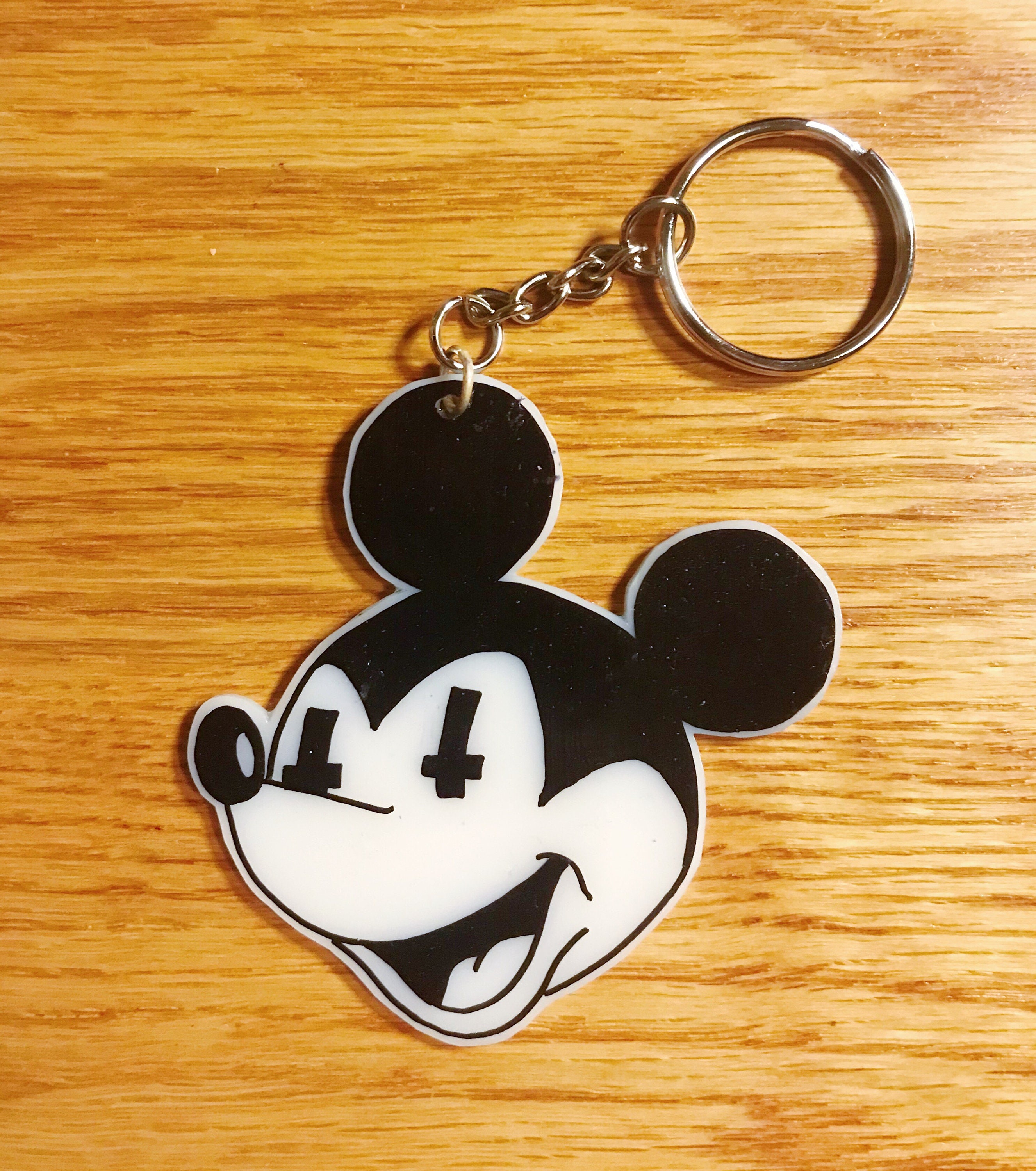 Satanic Mickey Charm Necklace or Keychain Mouse Villain - Etsy