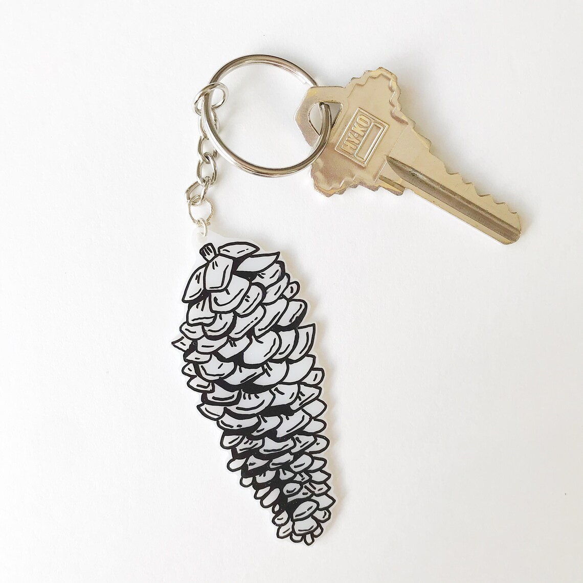 Pine Cone Shrinky Dink Keychain Hand Drawn Pinecone Gift for - Etsy