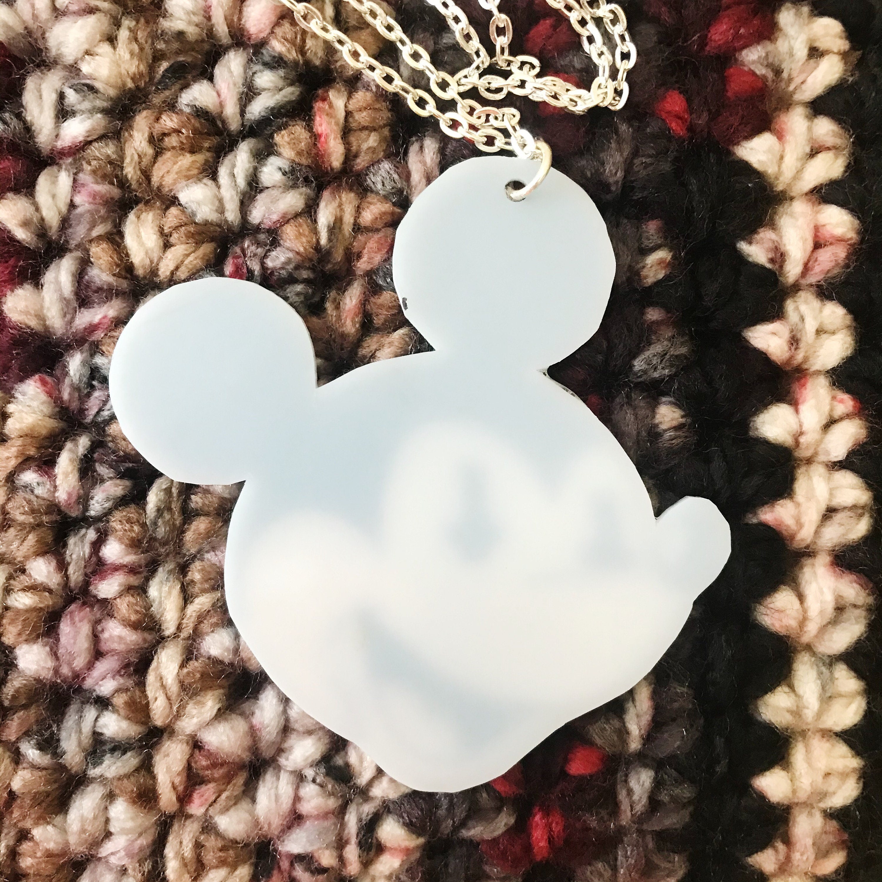 Satanic Mickey Charm Necklace or Keychain Mouse Villain - Etsy