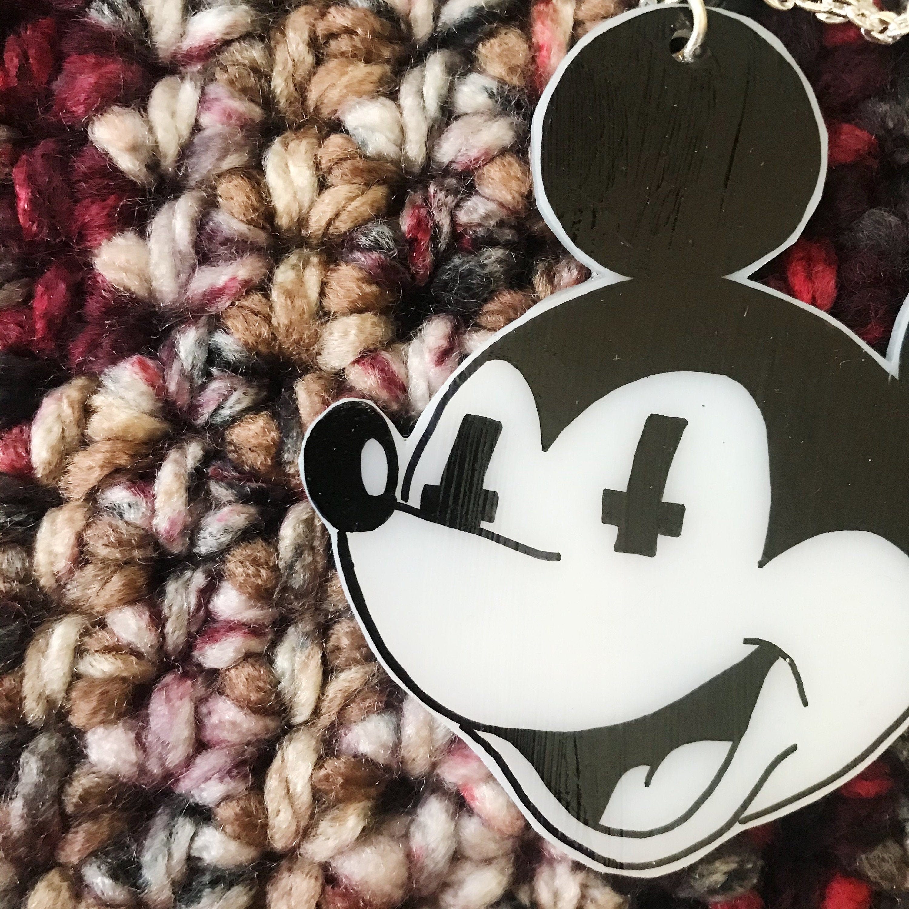 Satanic Mickey Charm Necklace or Keychain Mouse Villain - Etsy