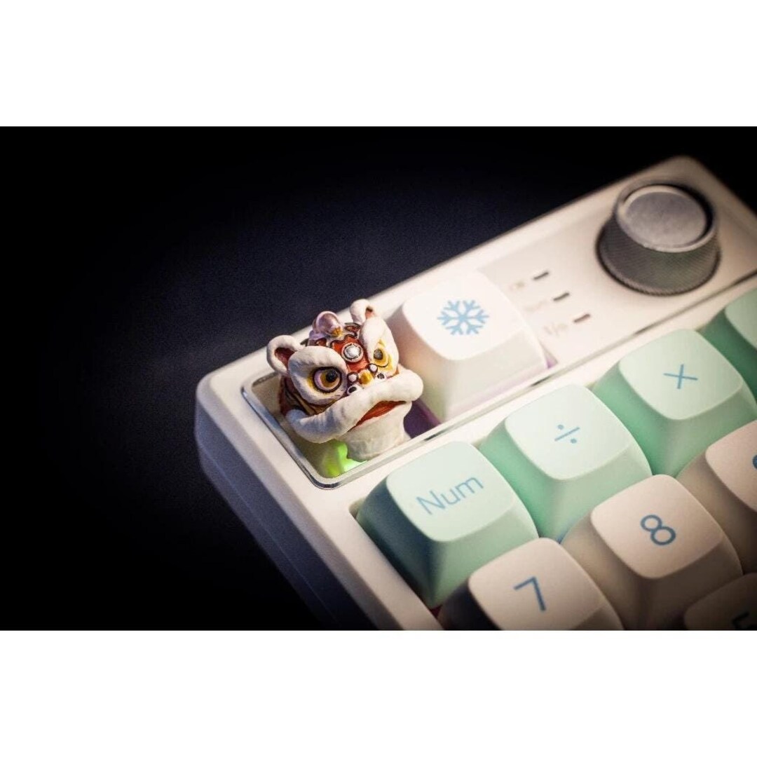 Lion Dance Head Artisan Keycap | Chinese Accent Keycap | Custom Keycap ...