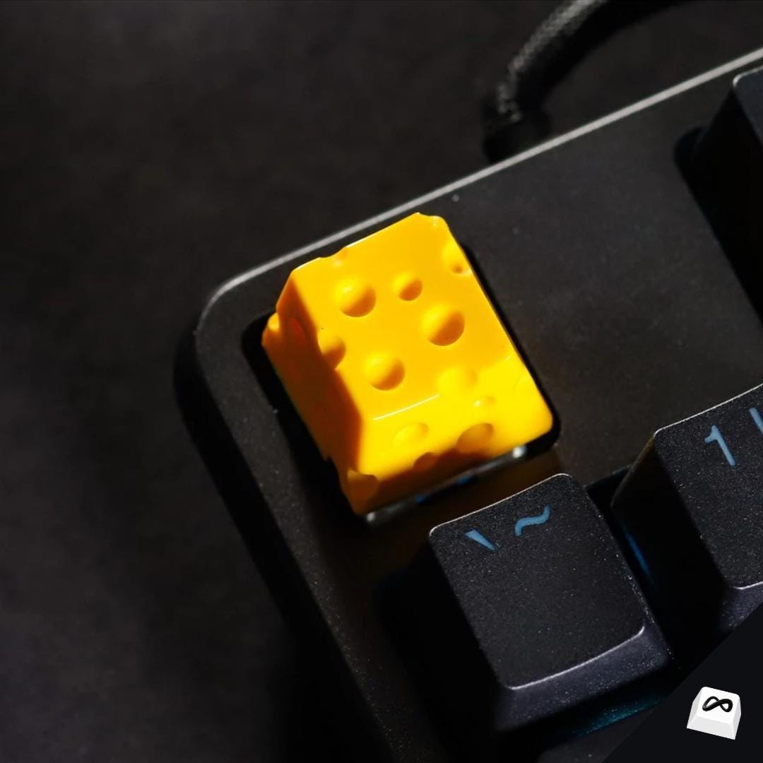 Piece of Cheese | Artisan Keycap | Custom Gaming Funny Keycap ...