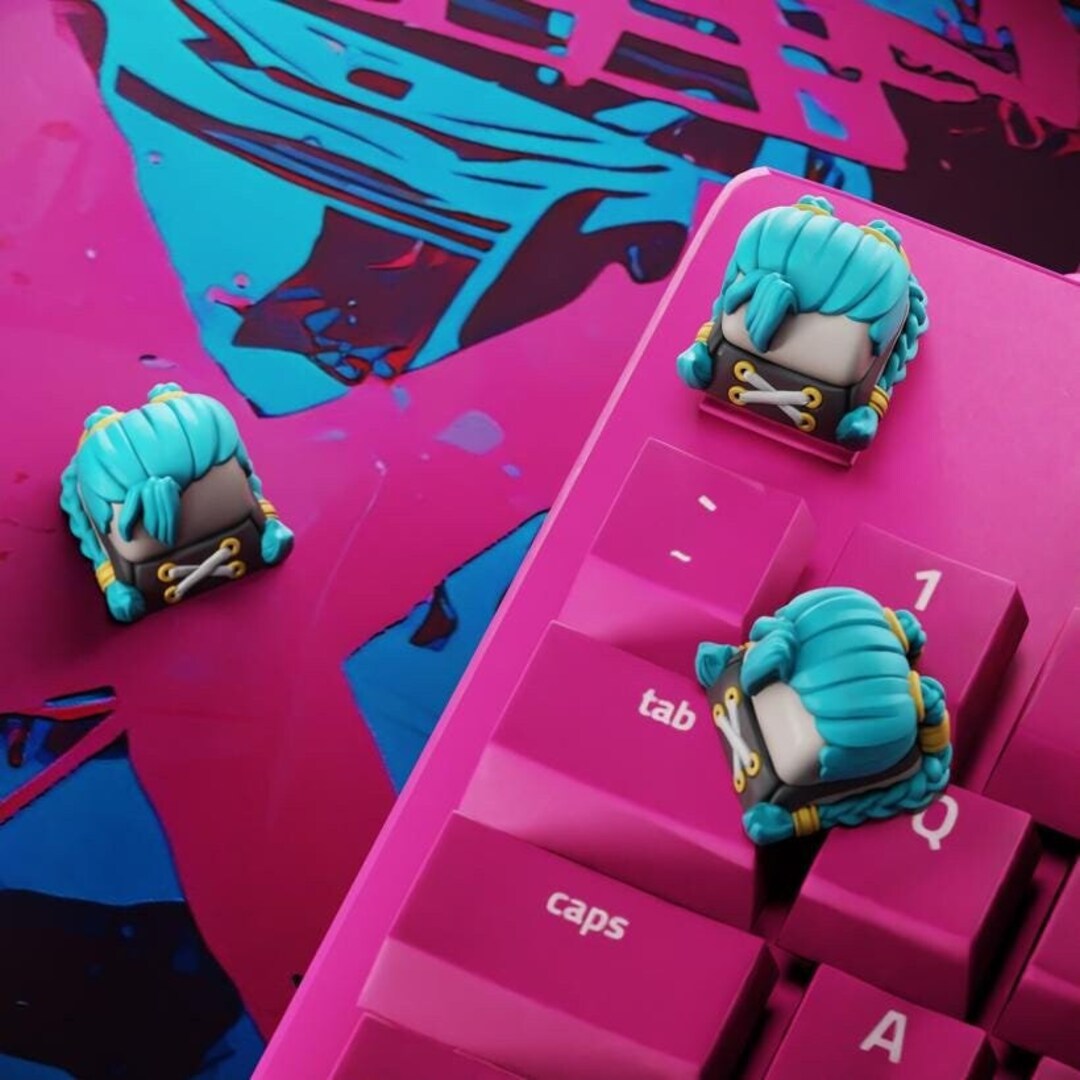 Arcane Jinx Keycap | League of Legends Keycap | Artisan Keycap | Custom ...