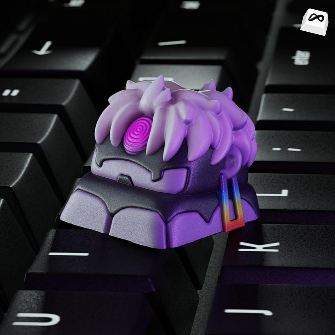 Mystic Purple Eye Keycap | Handcrafted Keycap | Anime-inspired Design ...