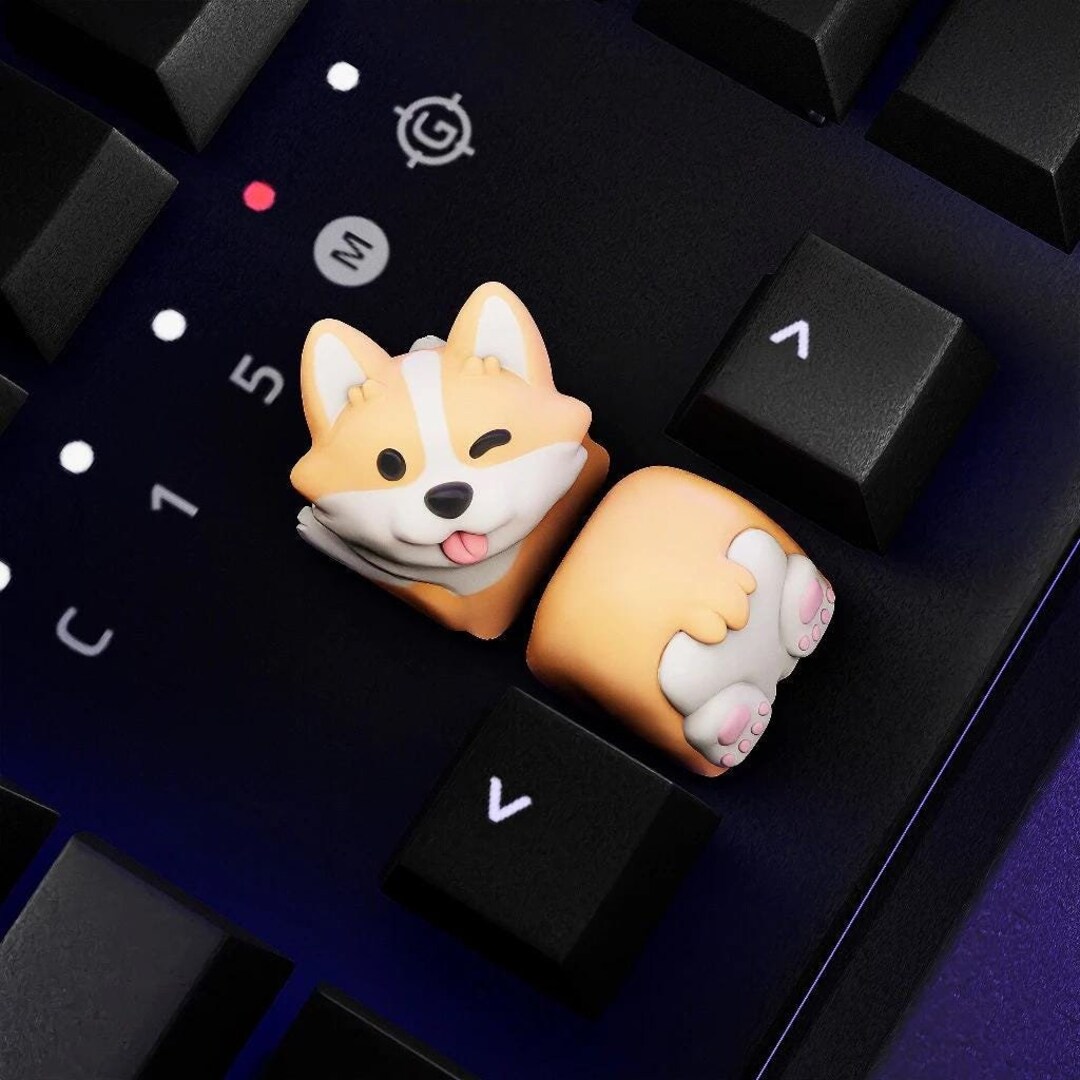 Corgi Artisan Keycap | Cute Dog Keycap | Cute Animal Keycap | Gaming ...