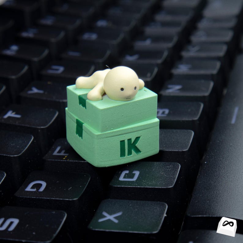 Cute Tiny Buddy Keycap | Handmade Resin Artisan Keycap | Glow-in-the ...