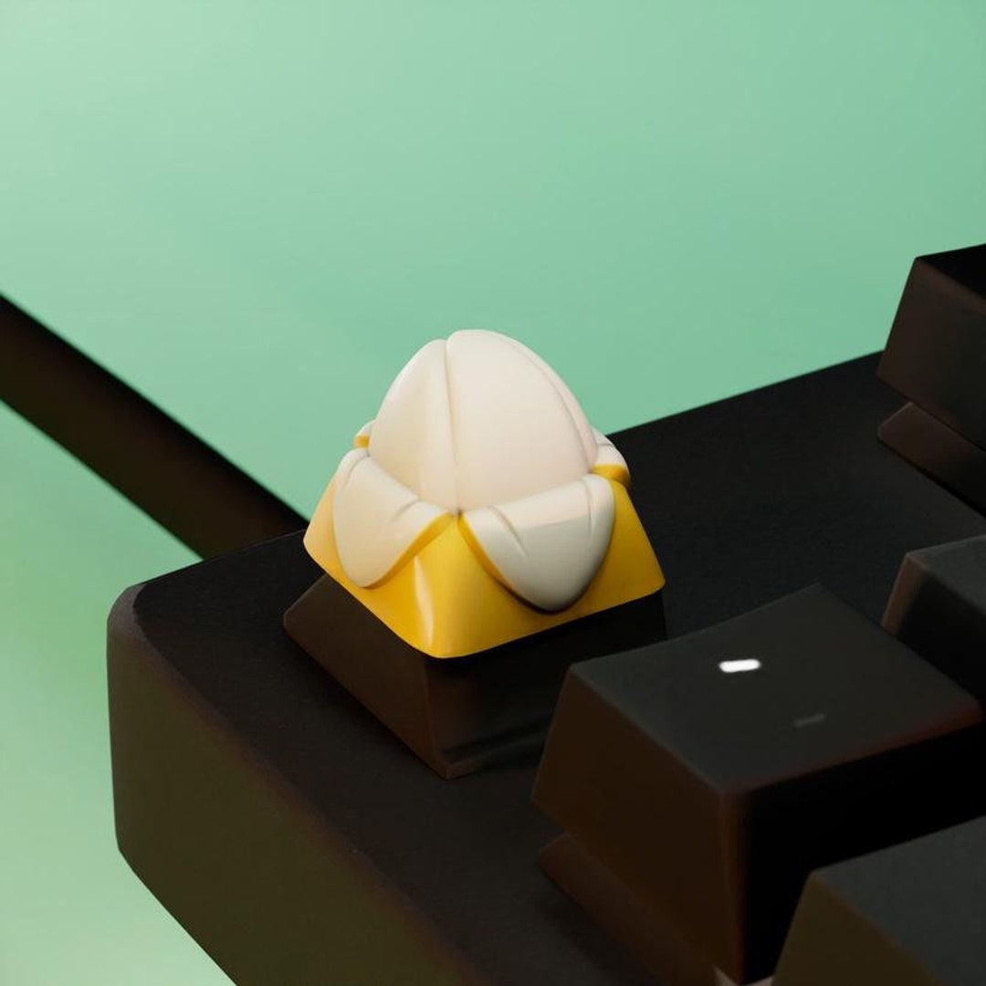 Cute Half-peeled Banana | Artisan Keycap | Custom Keycap | Kawaii ...