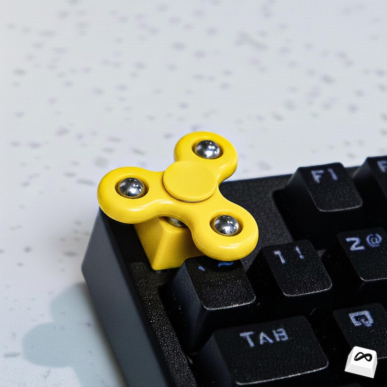 Spinner Fidget Keycap | 3D Printed Mechanical Keyboard Keycap | Stress ...