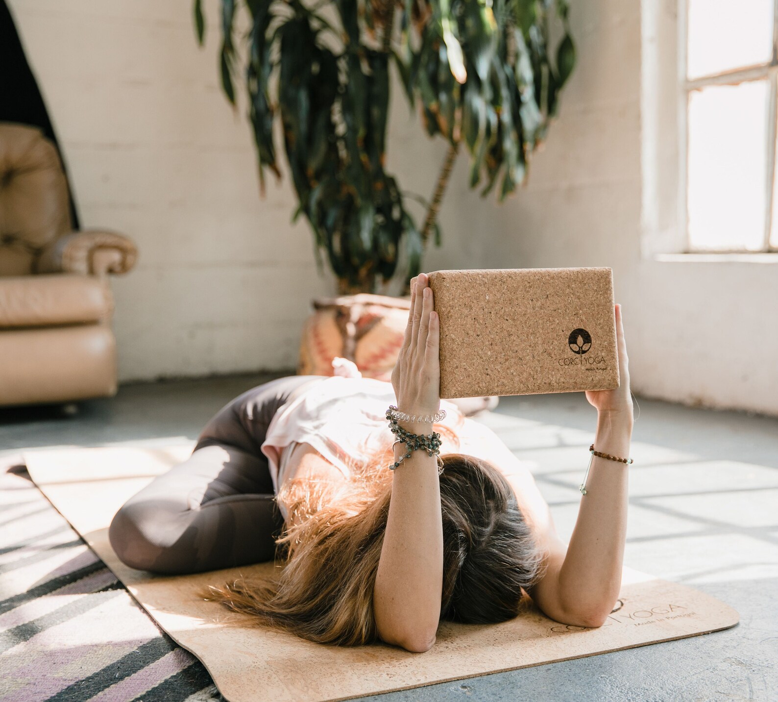 Large Cork Yoga Block, Natural Cork Wood, Eco-friendly, Meditation ...