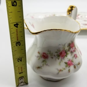 Paragon Victorian Rose Large Creamer and Sugar With Royal Albert ...