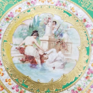 Rare Royal Vienna Style Cabinet Plate With Backstamp of Samson Sevres ...