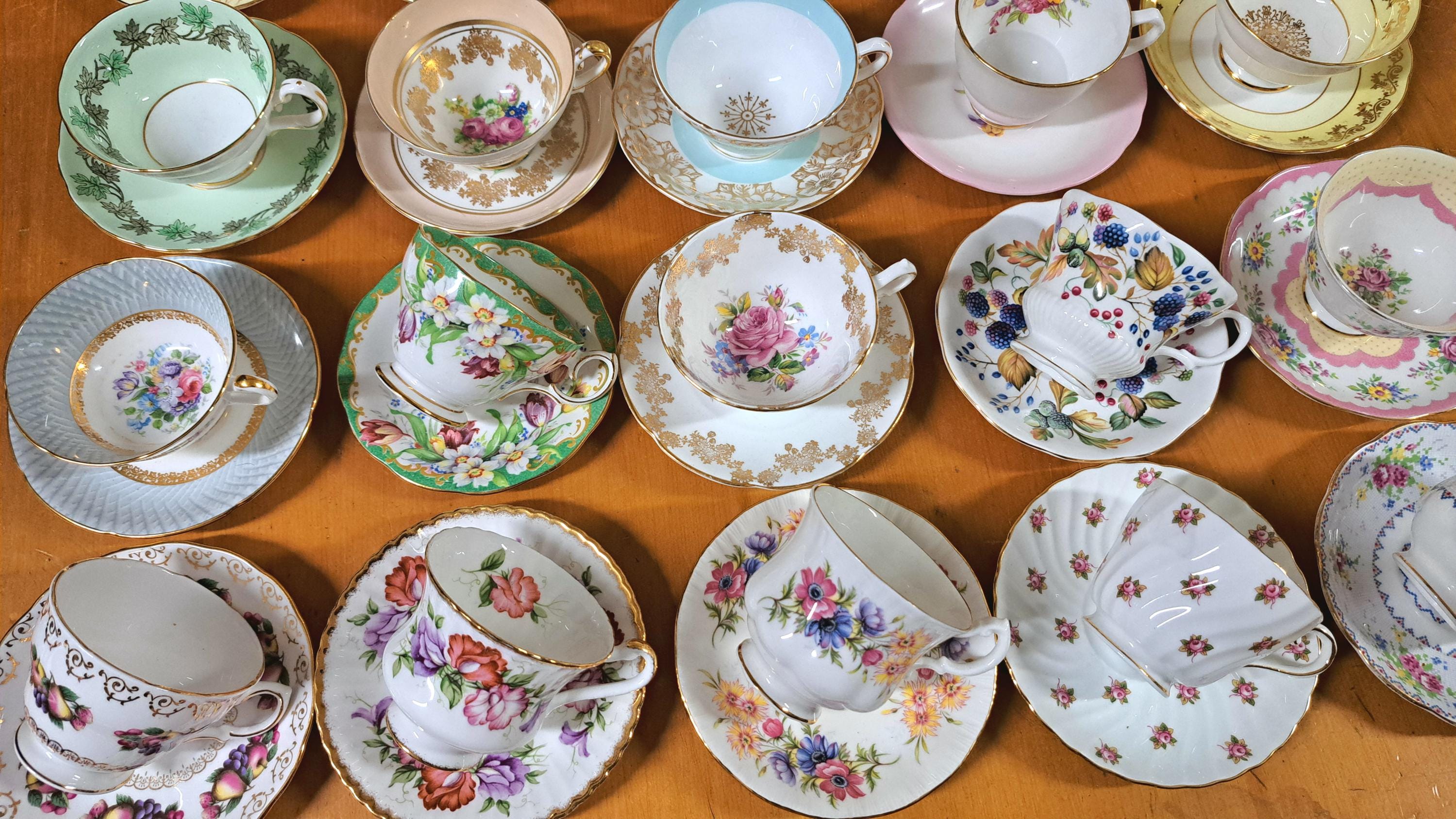 Vintage Tea Cups and Saucers Birthday/bridesmaid/baby Shower/christmas ...