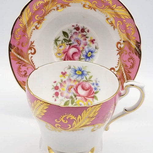 Pale Pink Paragon Teacup and Saucer Matching Set 1940s - Etsy