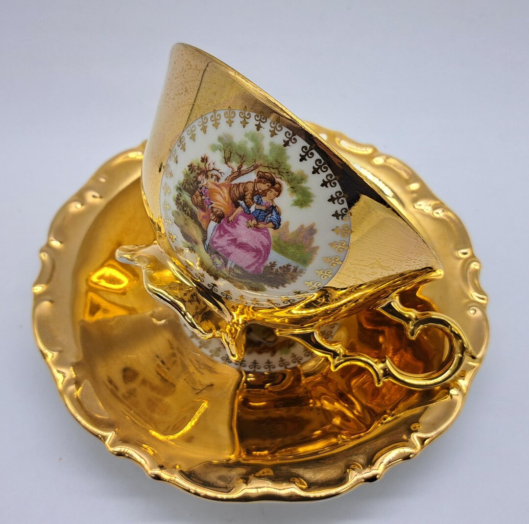 Waldershof Bavaria Handarbeit Made in Germany Tea Cup and Saucer , Echt ...
