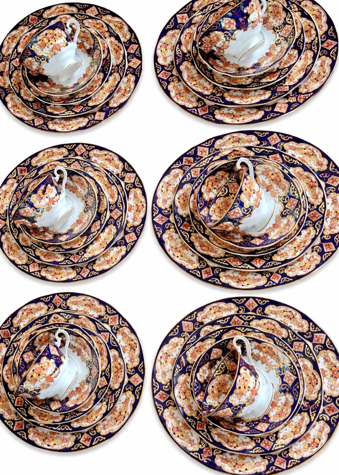 Vintage Royal Albert Heirloom Place Settings for 6, Avon Shaped Teacups ...
