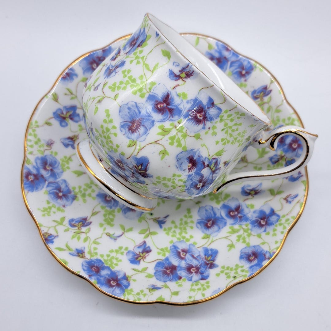 Royal Albert Chintz Pansy Pattern Teacup and Saucer , Floral Chintz ...