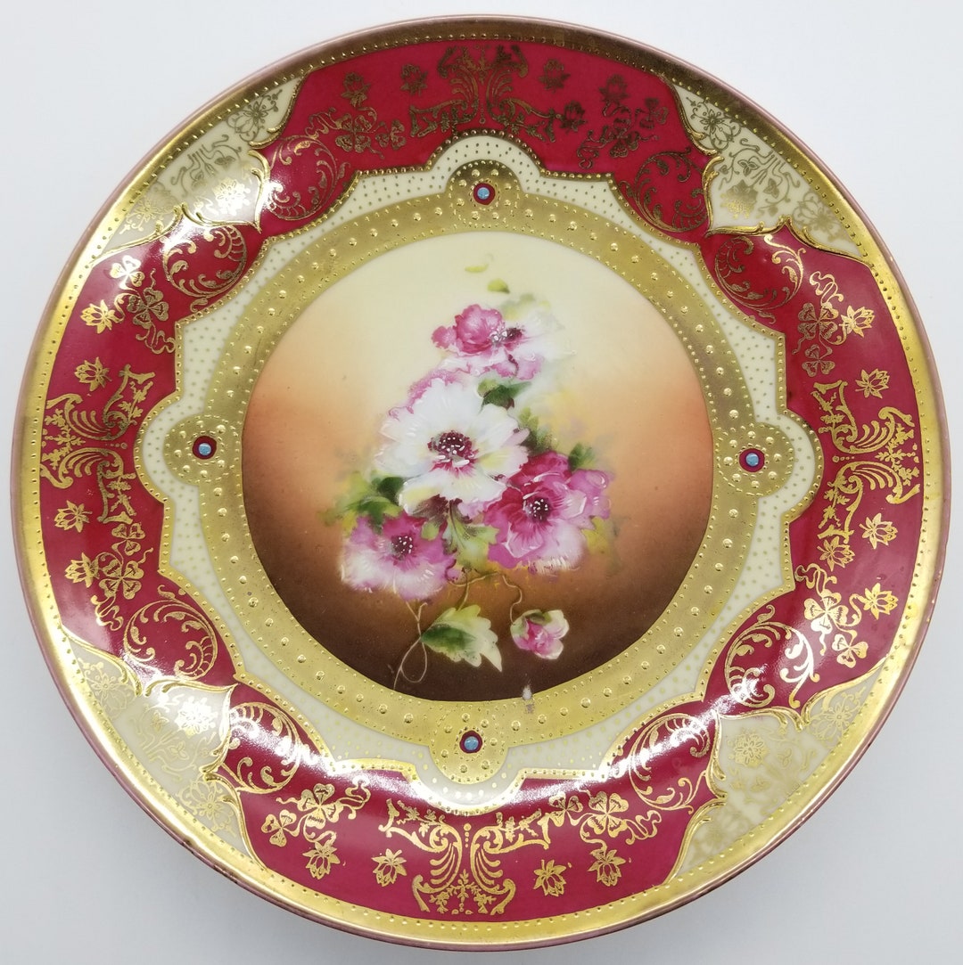 Rare Sevres Cabinet Plate With Backstamp of Samson Sevres Blue Mark ...