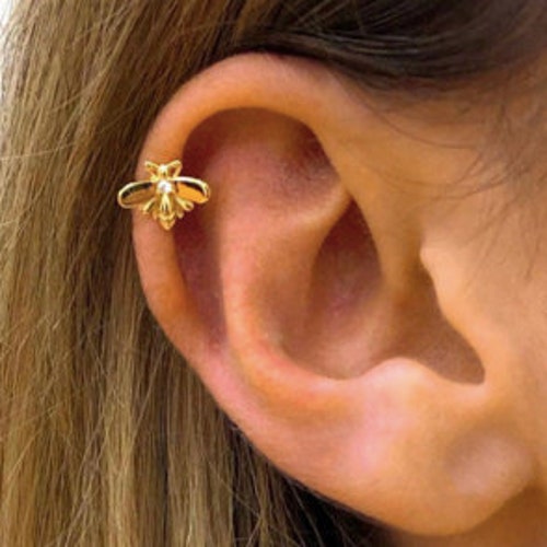 Tiny Bee Ear Cuff - Etsy