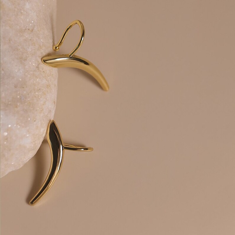 Trend Niche Punk Simple Ivory Smooth Ear Contour Unique Ear - Etsy