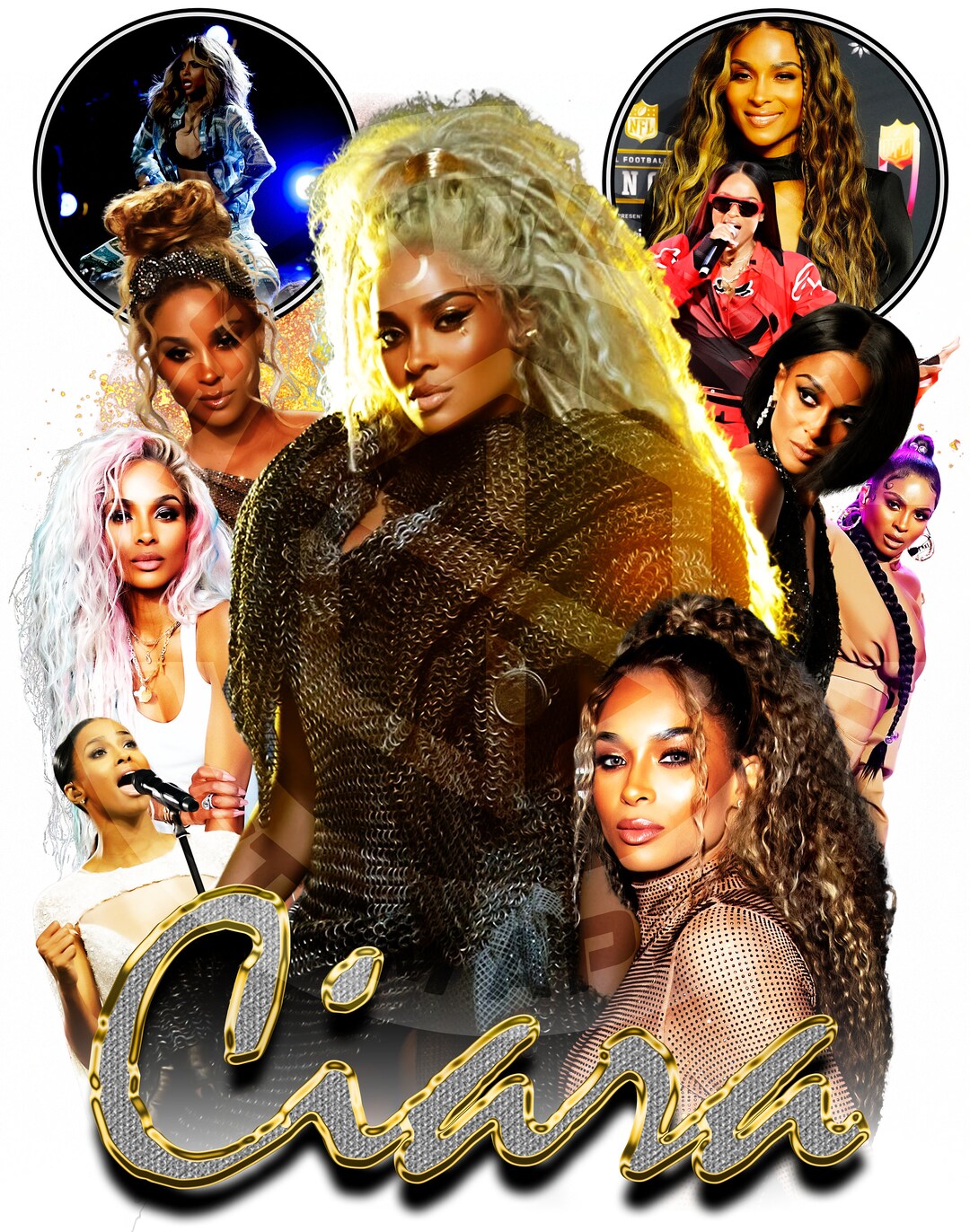 Ciara T-shirt PNG Bootleg T-shirt PNG Printable Bootleg T-shirt Design ...