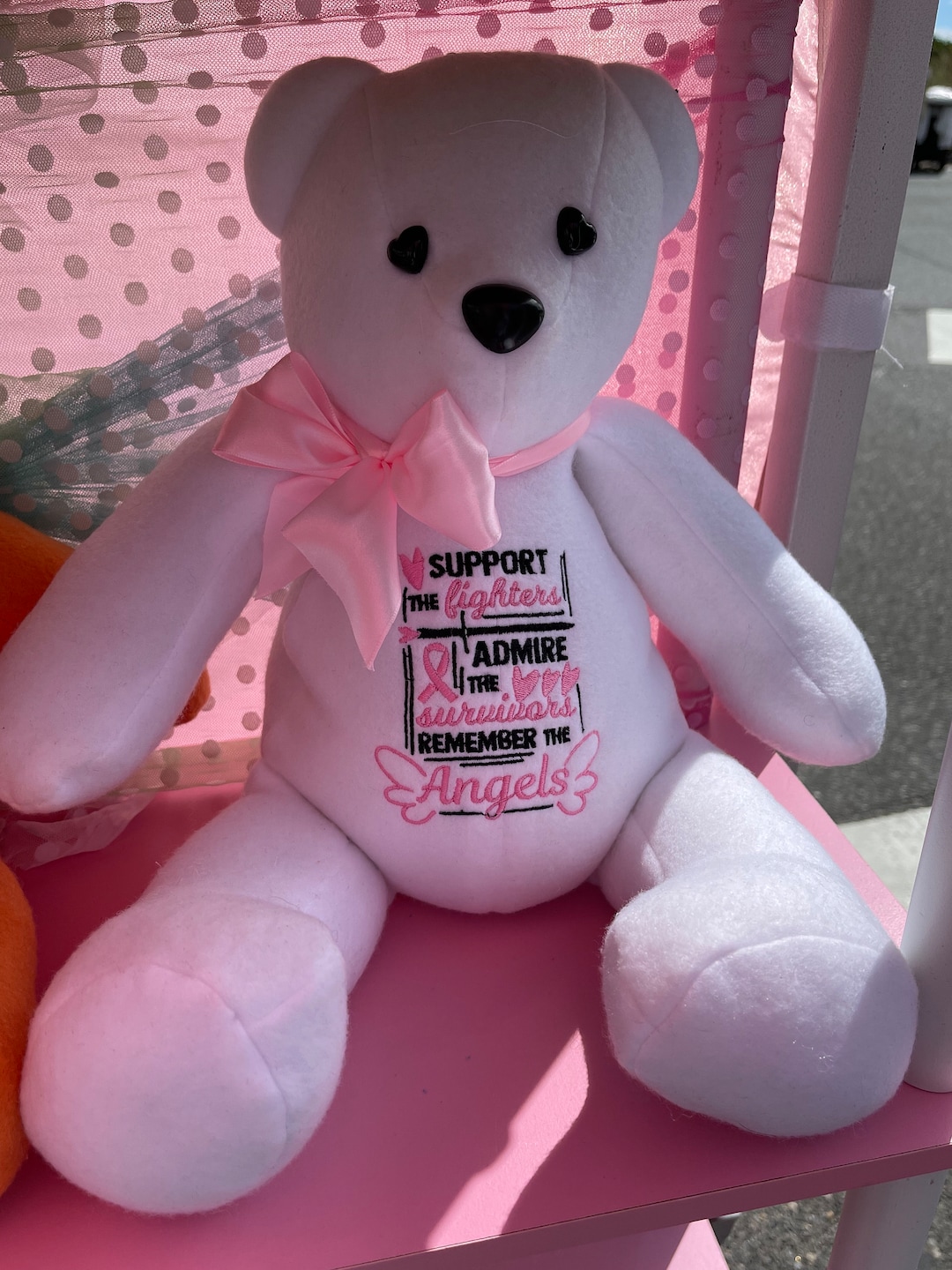 Breast Cancer Awareness Bear, Cancer Survivor Bear, Cancer Bear - Etsy