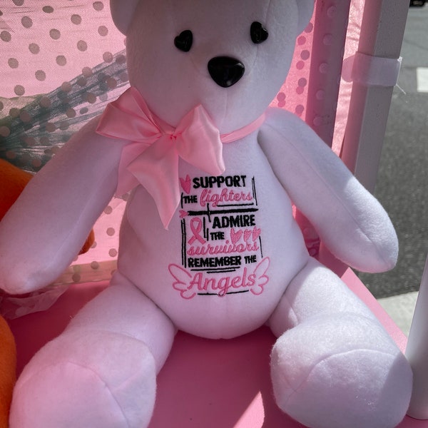 Breast Cancer Bear - Etsy