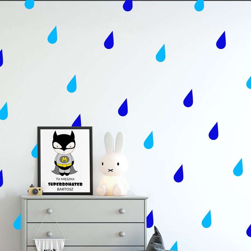 Raindrop Wall Decal - Etsy