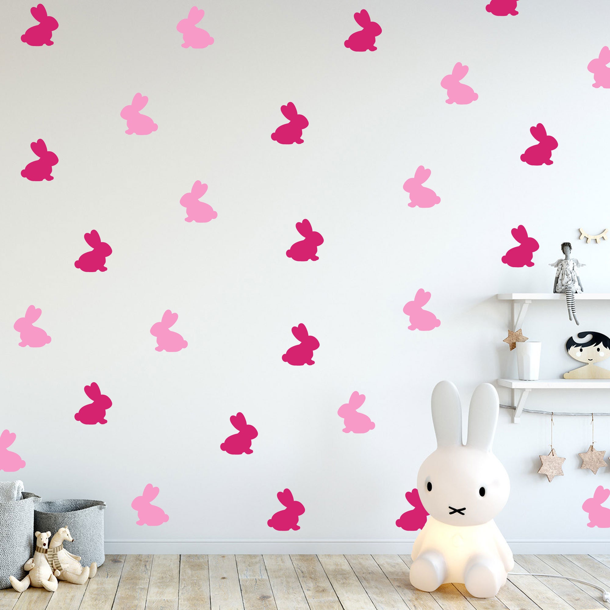 Rabbit Wall Decal Set - Stickers - Wall Pattern Decals - Confetti ...
