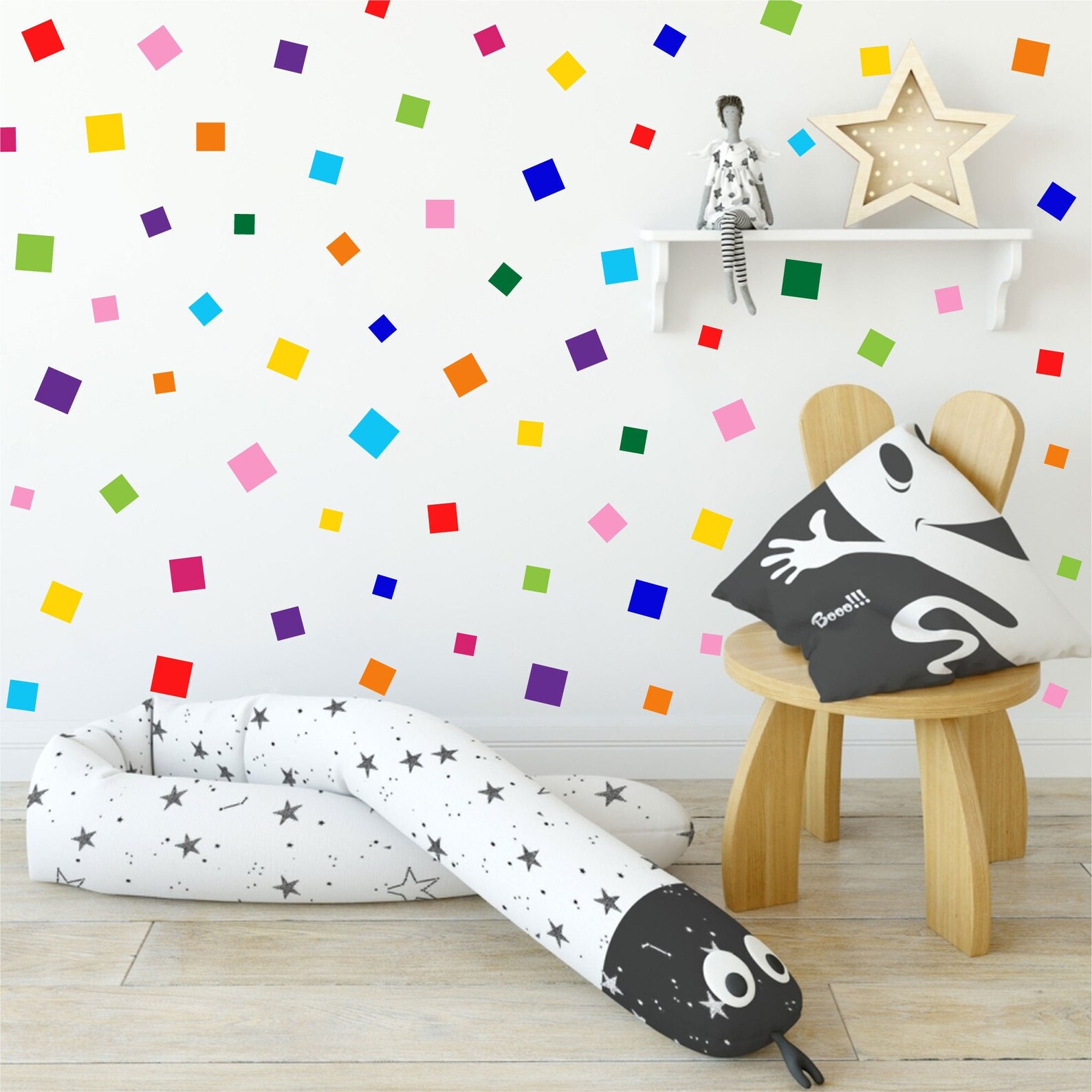 Square Wall Decal Set Stickers Wall Pattern Decals - Etsy UK