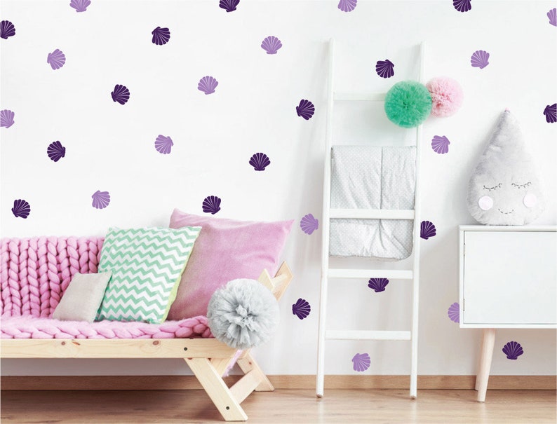 Shell Wall Decal Set Wall Pattern Decals Confetti Decals - Etsy