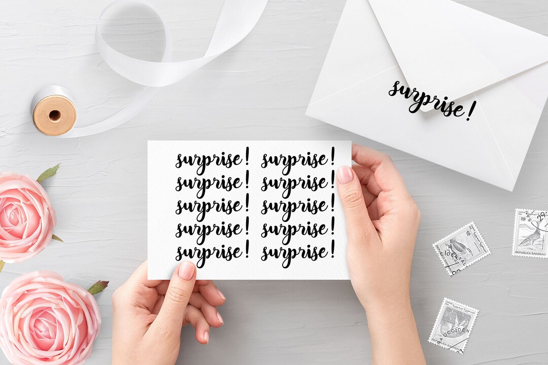 10 Surprise Decals, Envelope Decals, Birthday Seals, Party Decals ...
