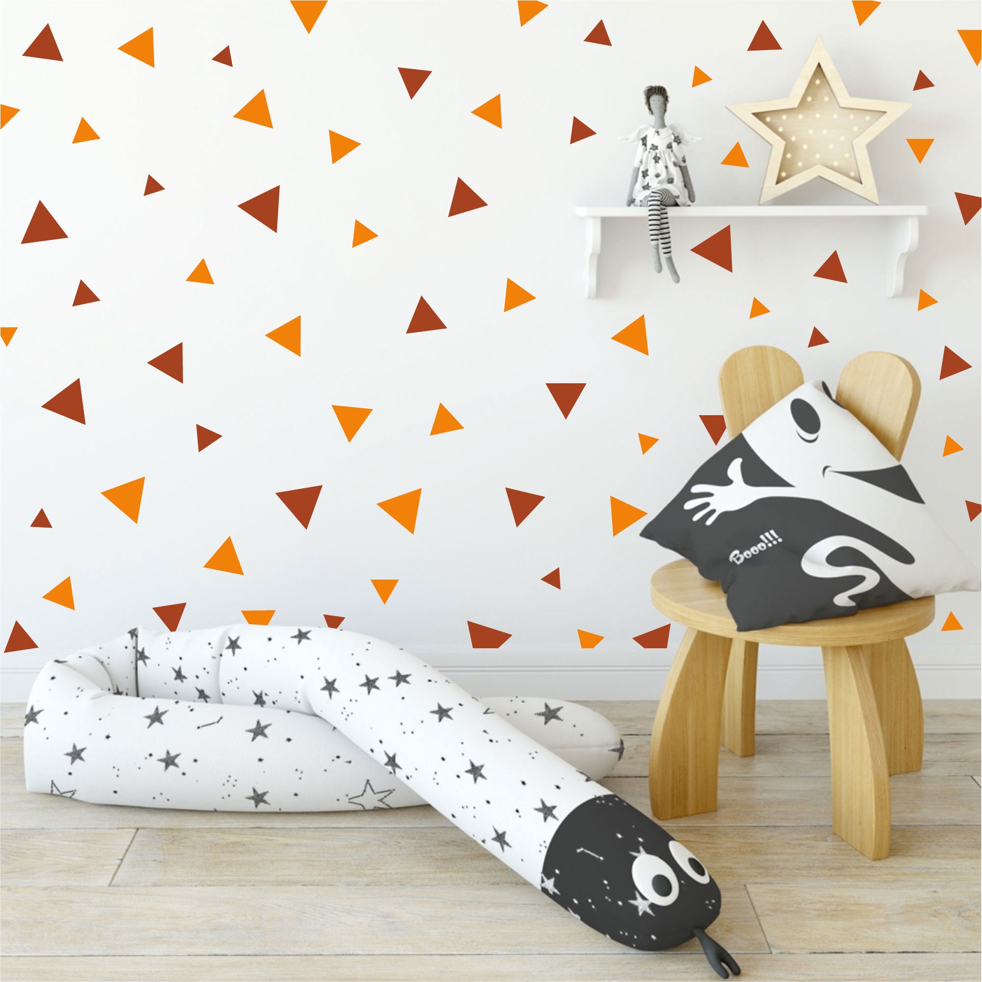 Triangle Wall Decal Set Stickers Wall Pattern Decals | Etsy