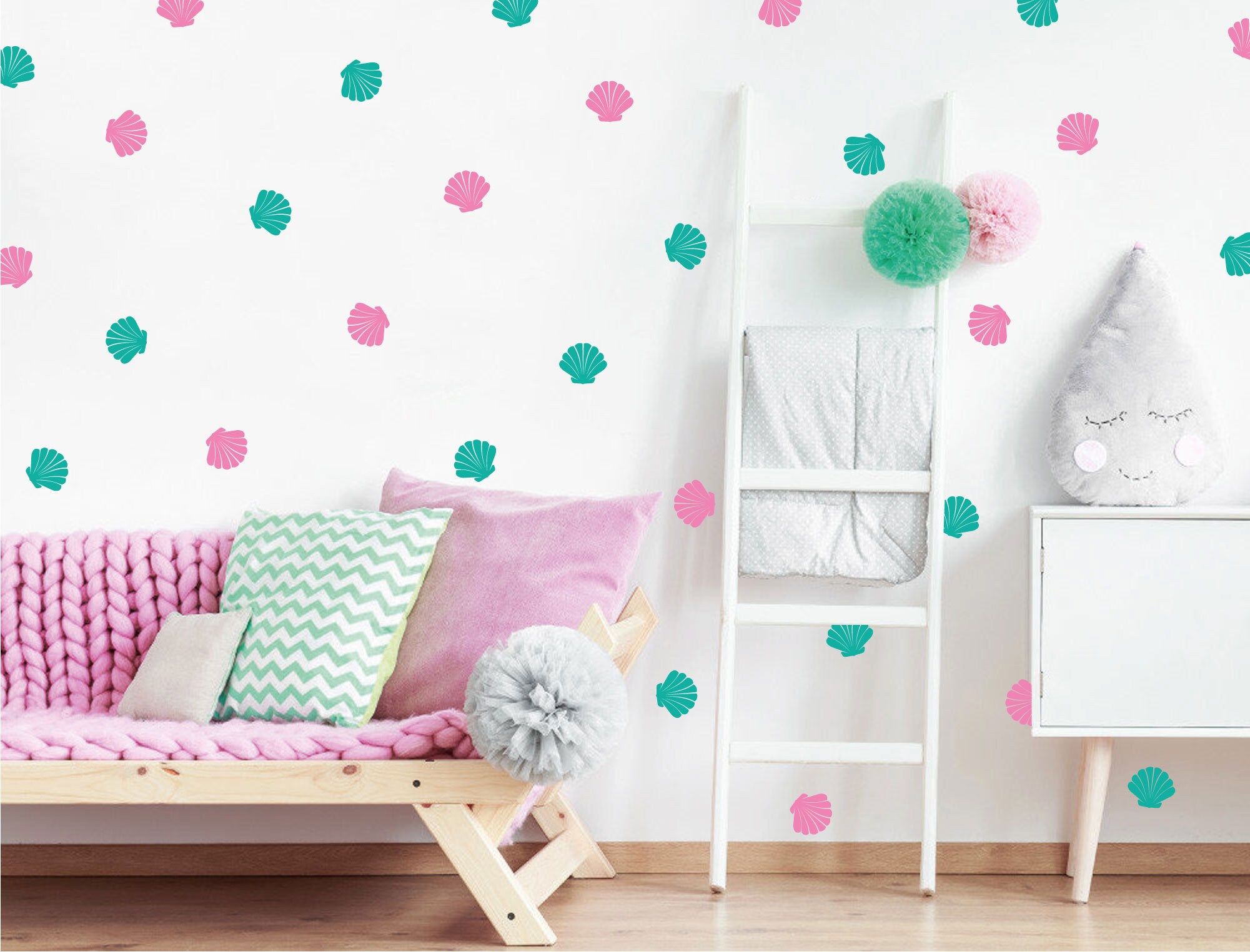 Shell Wall Decal Set Wall Pattern Decals Confetti Decals | Etsy