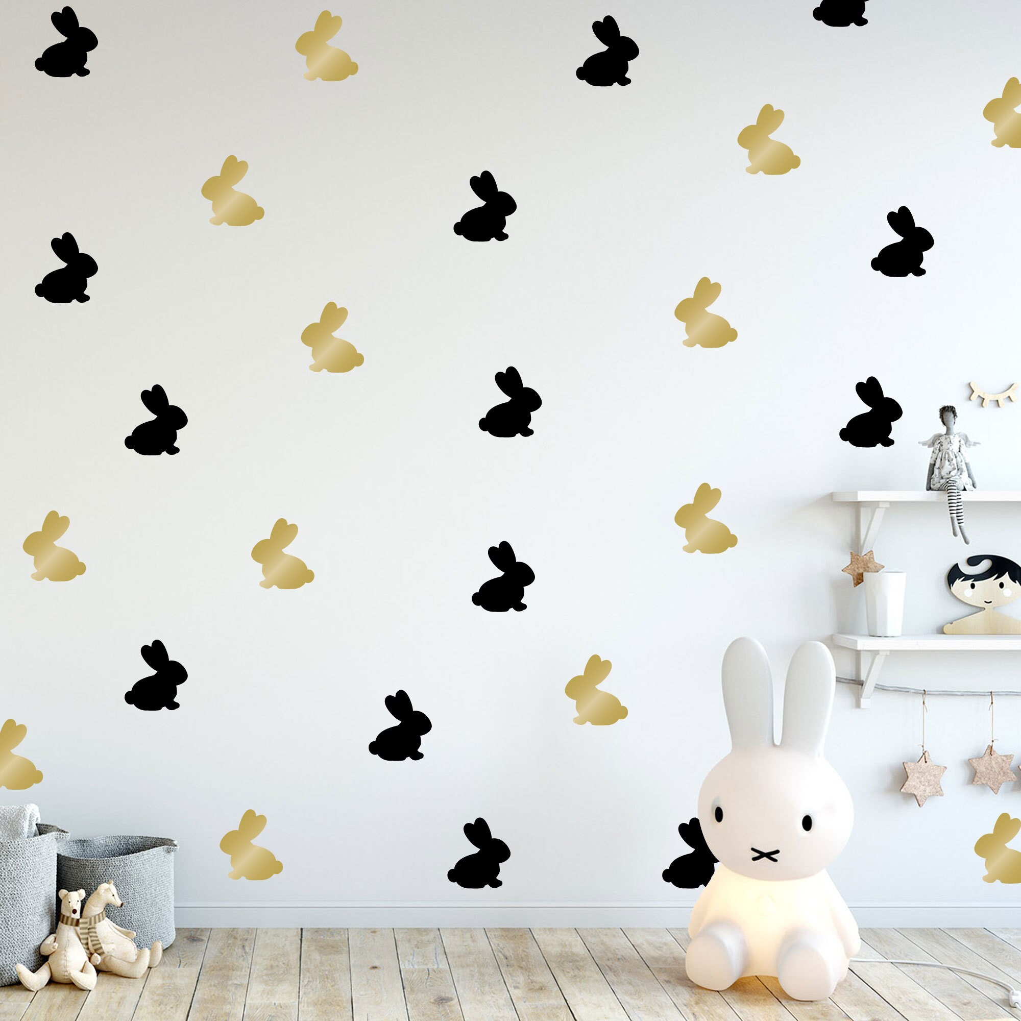 Rabbit Wall Decal Set - Stickers - Wall Pattern Decals - Confetti ...
