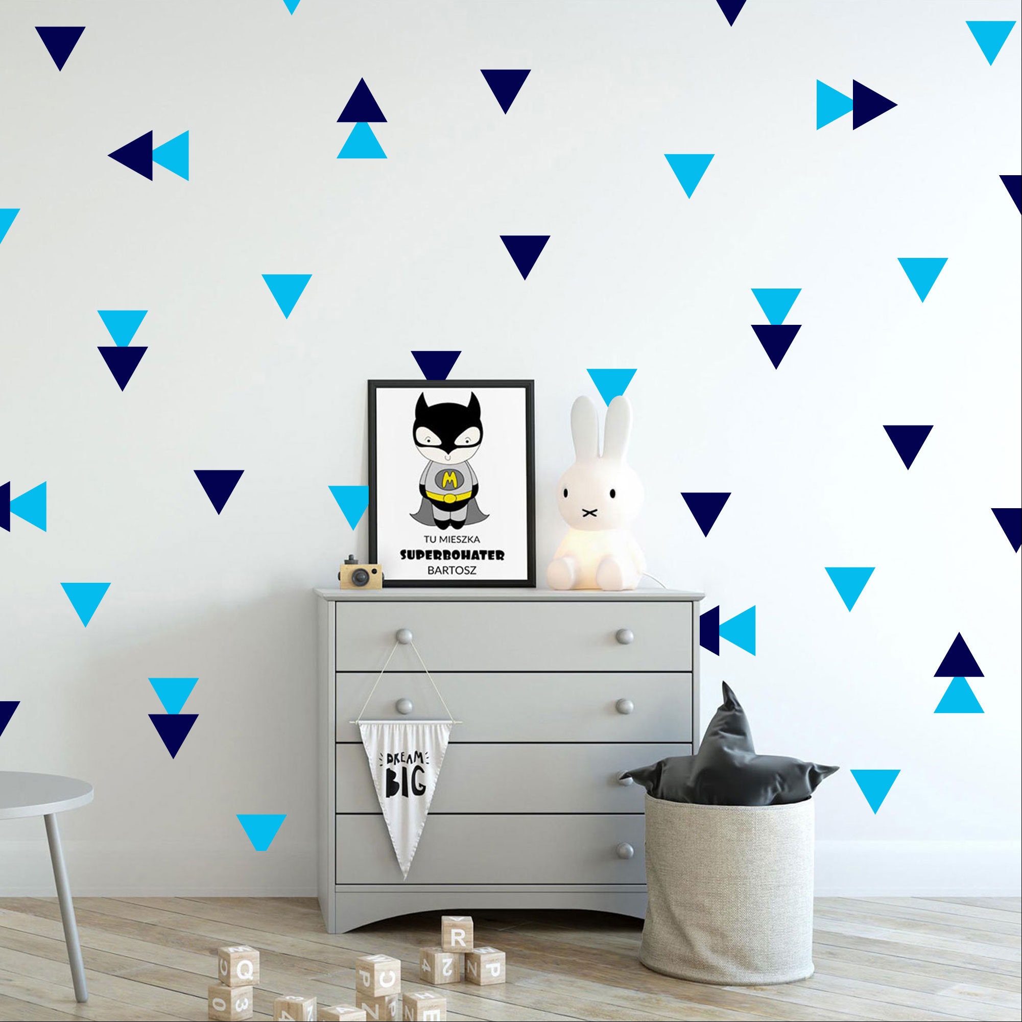 Triangle Wall Decal Set Stickers Wall Pattern Decals | Etsy