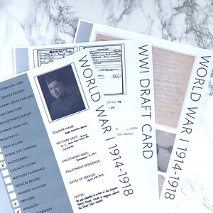 World War One Bundle: Printable Genealogy Forms (digital Download ...