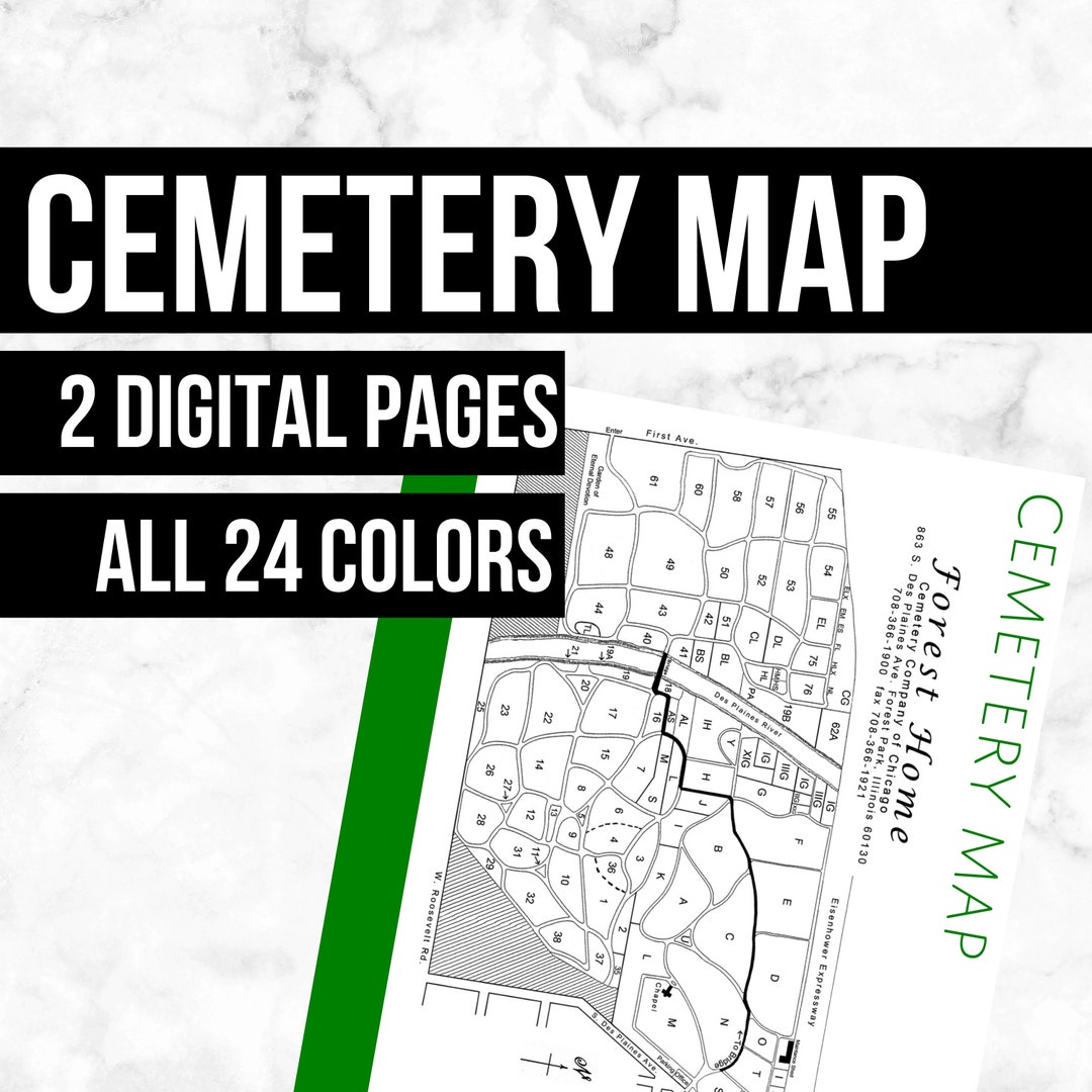 Cemetery Map: Printable Genealogy Form digital Download Family Tree ...