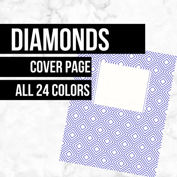 Diamonds Design Cover Page: Printable Genealogy Form digital - Etsy