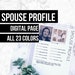 Spouse Profile: Printable Family History Form for Genealogy digital ...