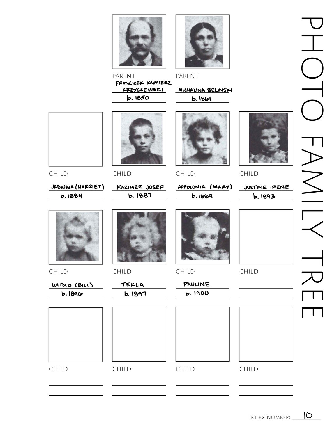 Photo Family Tree Goodnotes Family History Form for Genealogy (digital ...