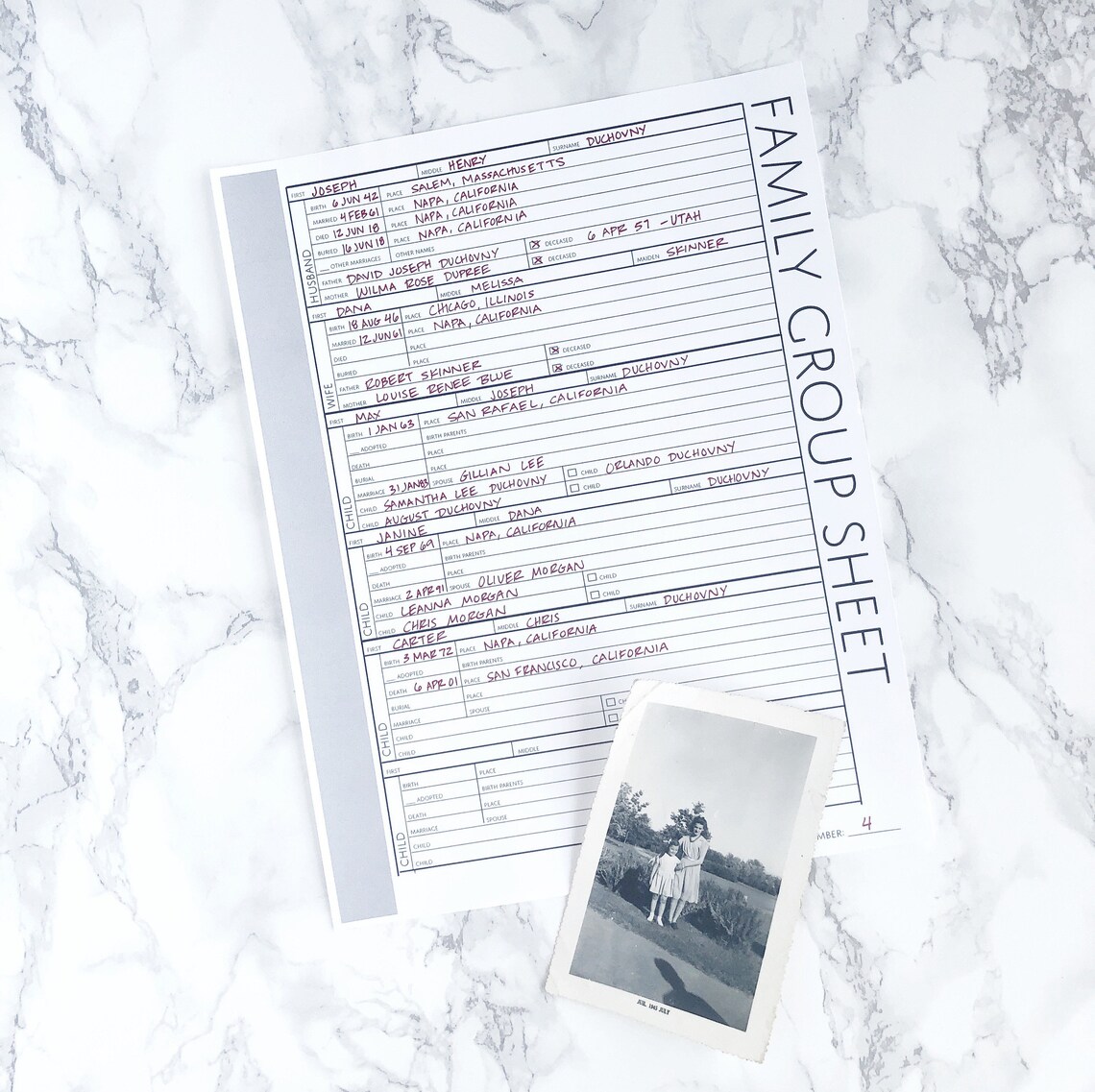 Family Group Sheets: Printable Genealogy Forms digital - Etsy